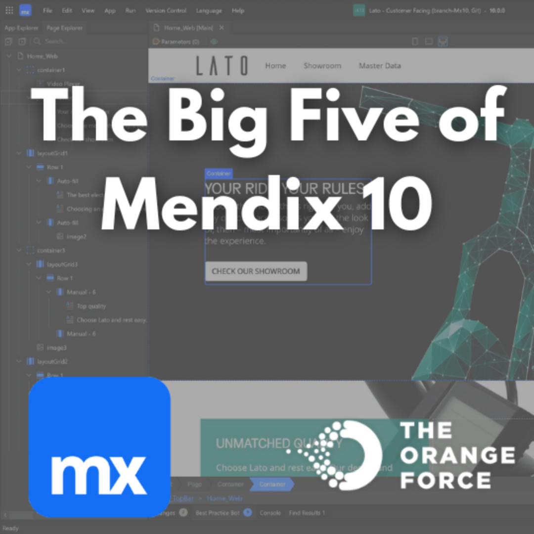 The Big Five of Mendix 10: Our top five features - The Orange Force